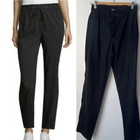 Theory | Pants & Jumpsuits | Theory Traplin Crunch Black Linen Blend ...